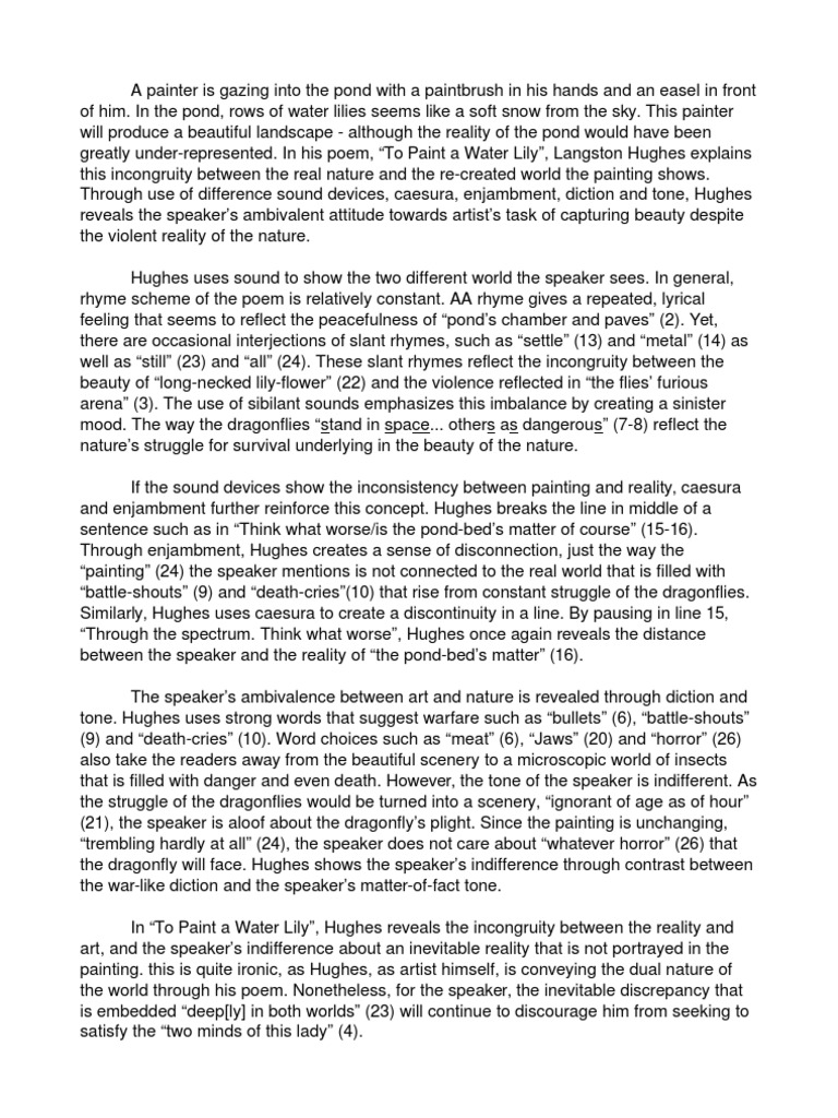 AP Literature Free Response Question Sample (Poetry) | PDF | Poetry