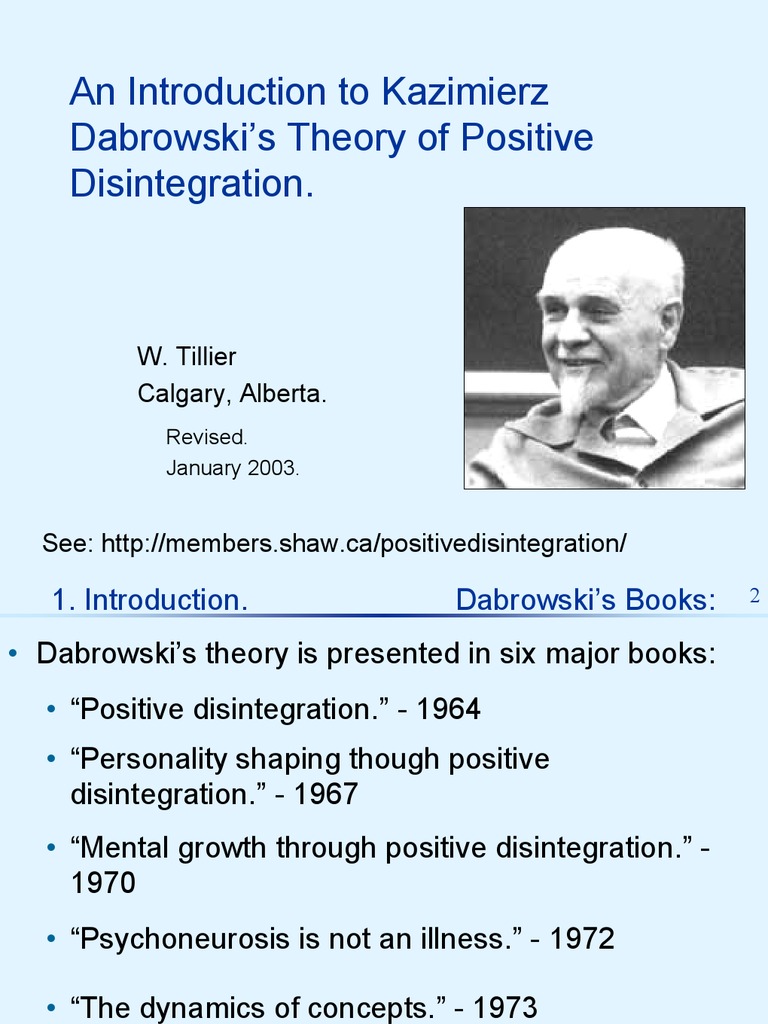 Dabrowski's Positive Disintegration | PDF | Neurosis | Emotions