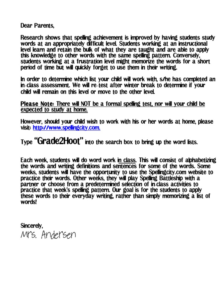 "Grade2Hoot": Mrs. Andersen | PDF