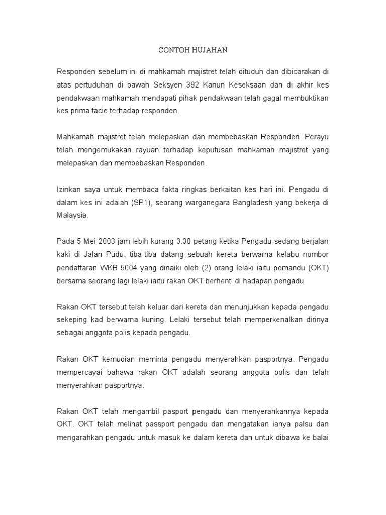 Contoh Hujahan | PDF