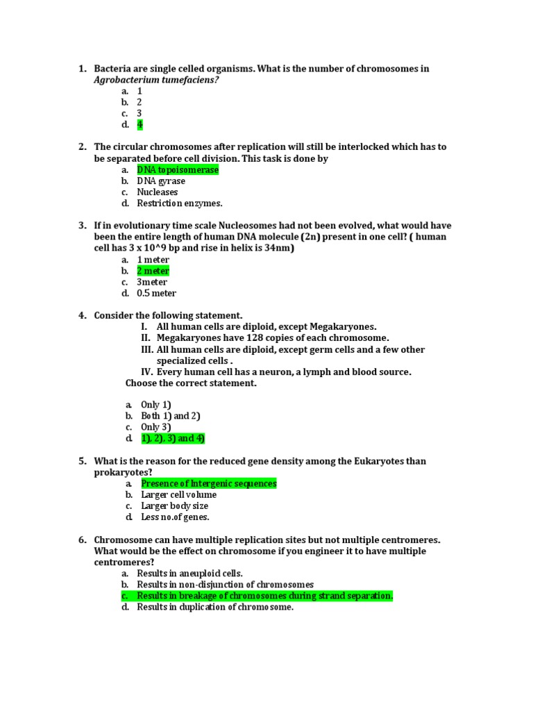 Organization of Genes and Chromosomes Complete | PDF | Dna | Chromosome