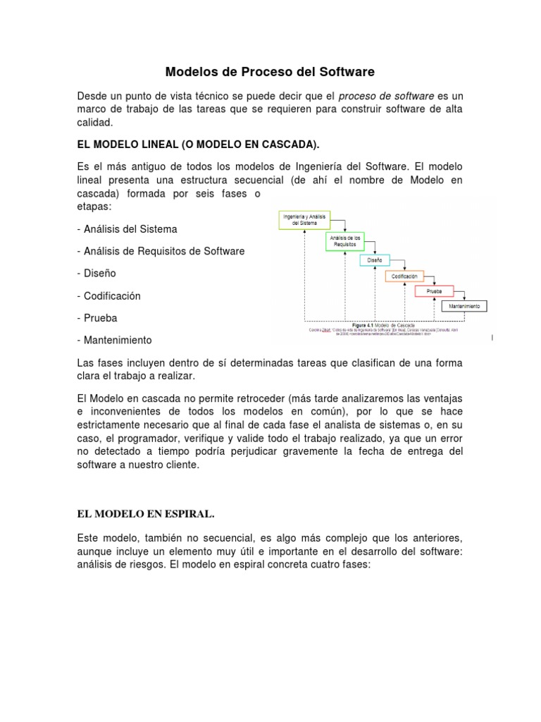 Modelos de Proceso Del Software | PDF | Software | Ingeniería de software
