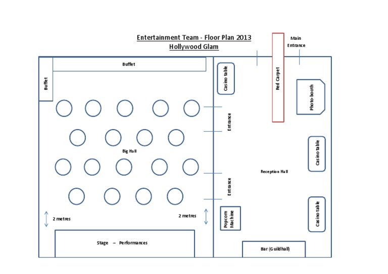 Entertainment Team - Floor Plan 2013 Hollywood Glam: Entrance Main | PDF