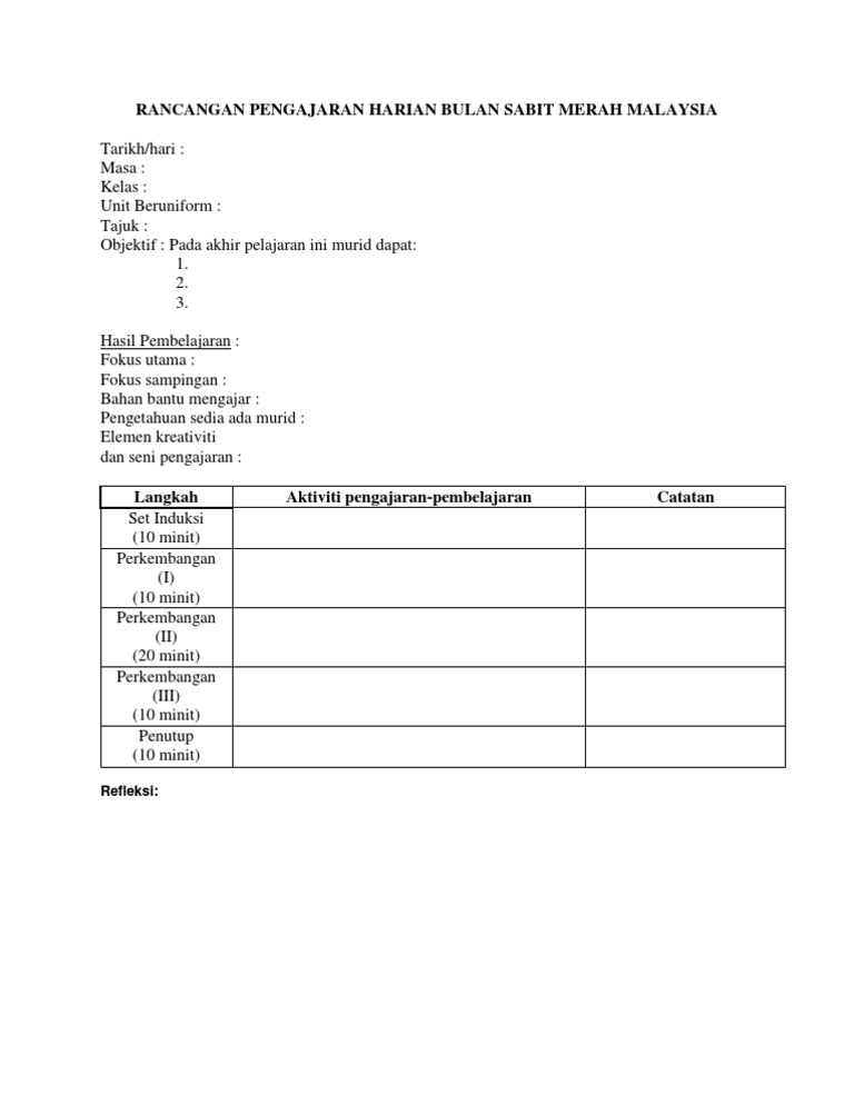 Format RPH BSMM | PDF
