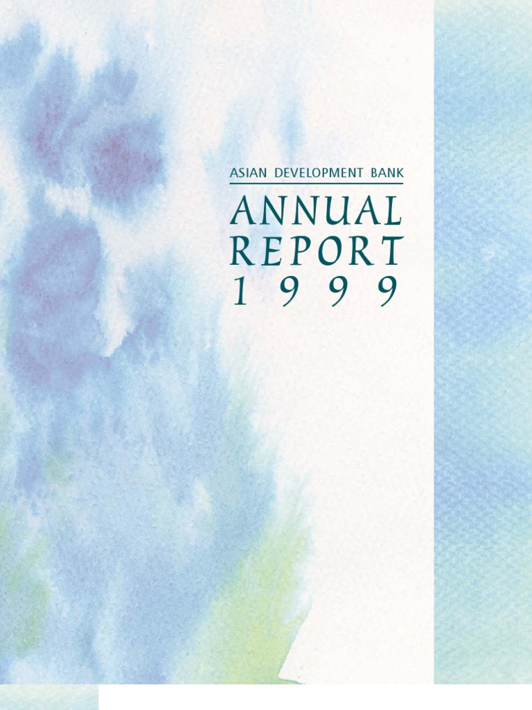 ADB Annual Report 1999 | PDF | Asian Development Bank | Water Resources