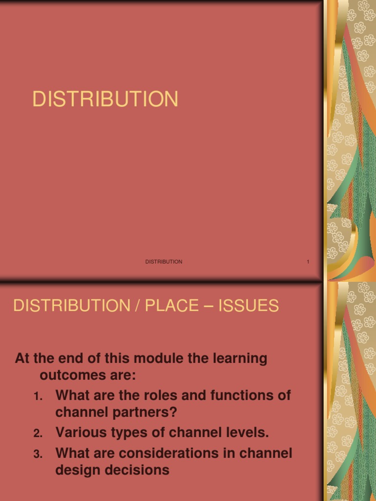 distribution.ppt | Distribution (Business) | Retail
