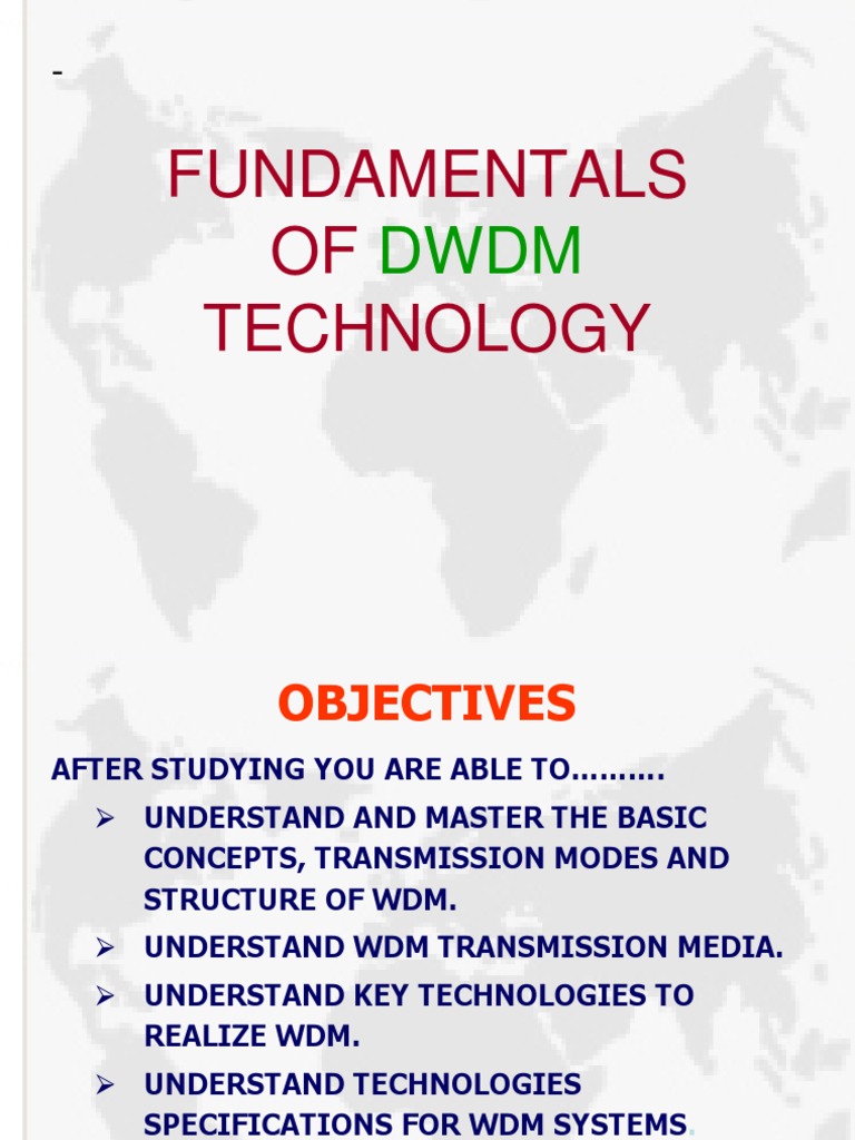 DWDM Technology Fundamentals Guide | PDF | Home & Garden | Technology ...