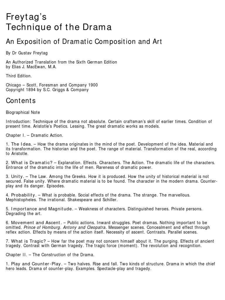 Translated by Elias J. MacEwan, Gustav Freytag-Freytag's Technique of ...