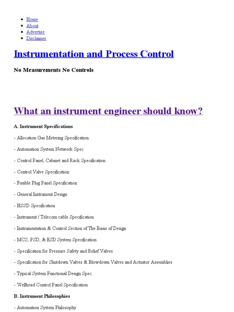 Essentials for Instrumentation Engineers | PDF | Instrumentation | Valve