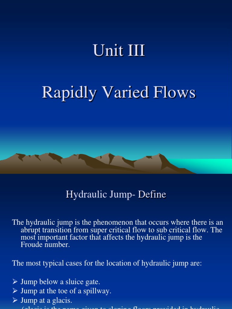 Hydraulic Jump | PDF | Fluid Dynamics | Soft Matter