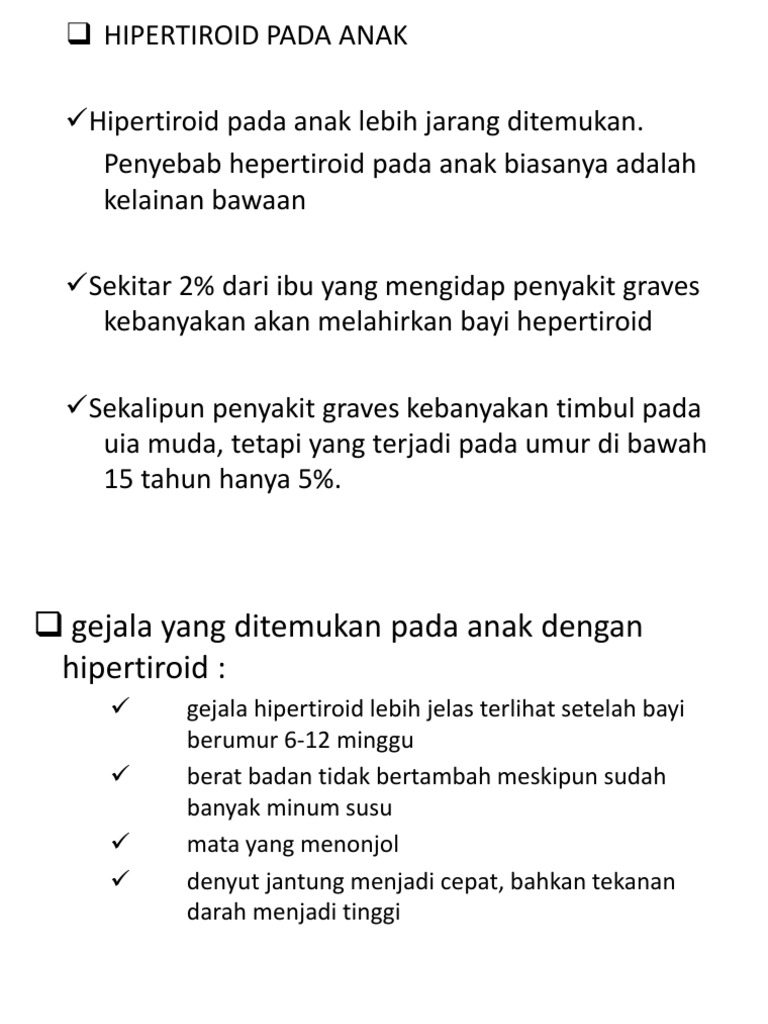Hipertiroid Pada Anak - Anak | PDF | Kesehatan Holistik