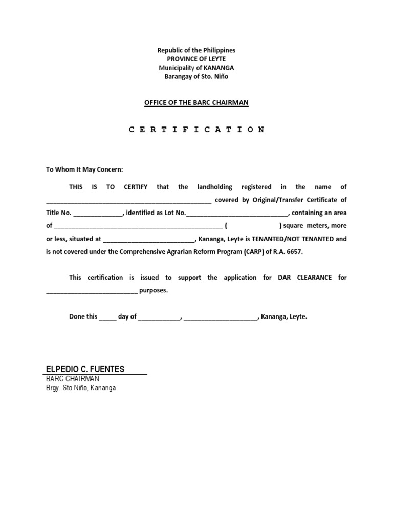 Barc Certification | PDF | Law