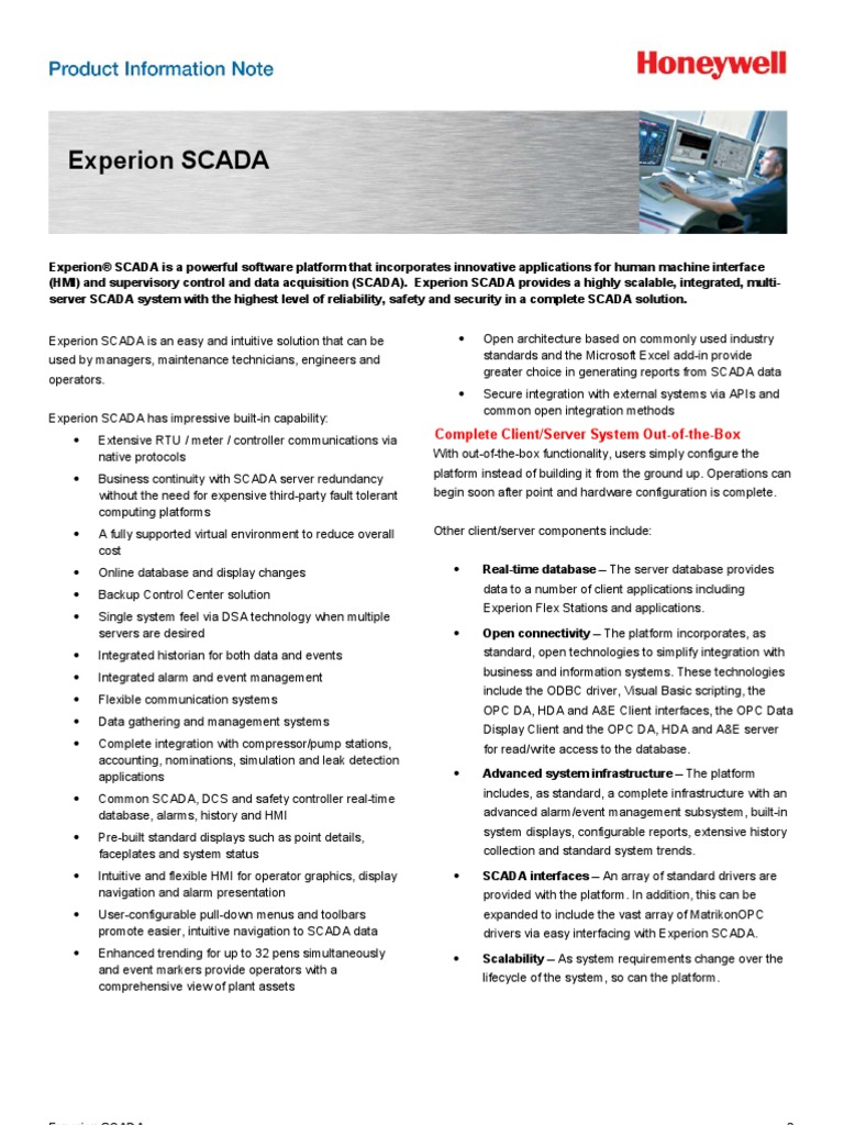 Experion Scada Pin | PDF | Scada | Databases