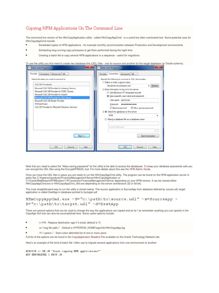 Copying HFM Applications From The Command Line | Download Free PDF | Command Line Interface ...