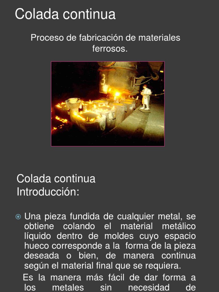 Colada Continua | PDF | Acero | Hierro