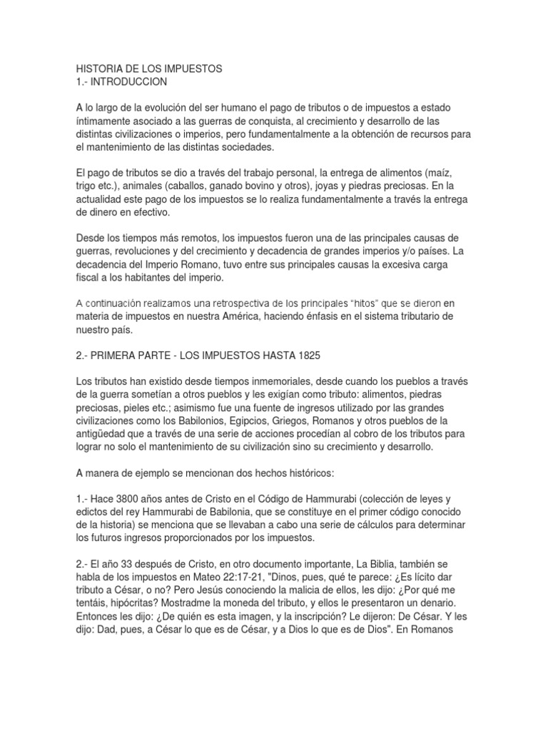 Historia de Los Impuestos | PDF | azteca | Imperio Inca