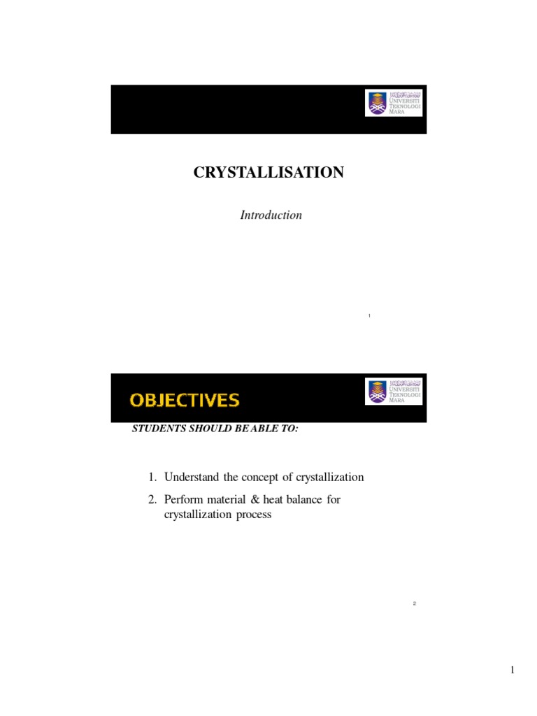 Crystallization 1 | Download Free PDF | Crystallization | Solubility