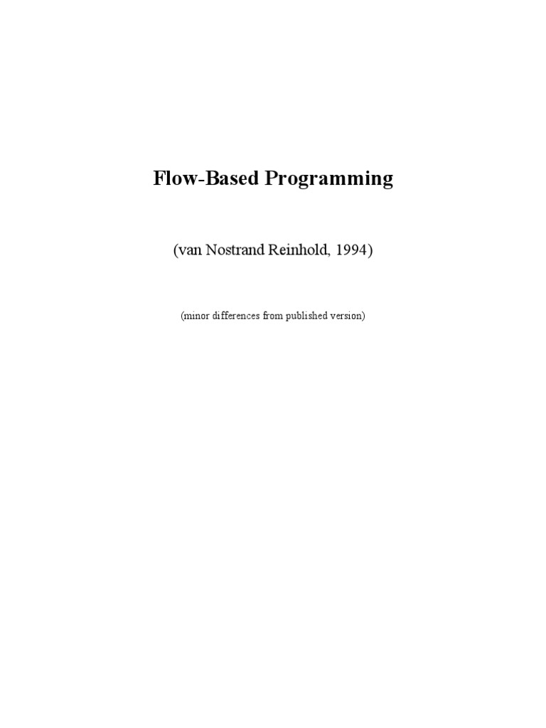 Flow Based Programming Pdf Component Based Software Engineering