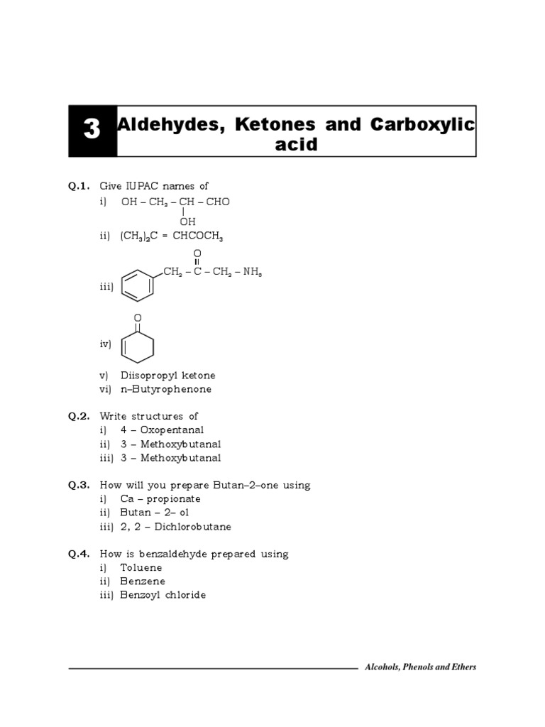 Aldehydes Ketones And Carboxylic Acid Pdf Functional Group