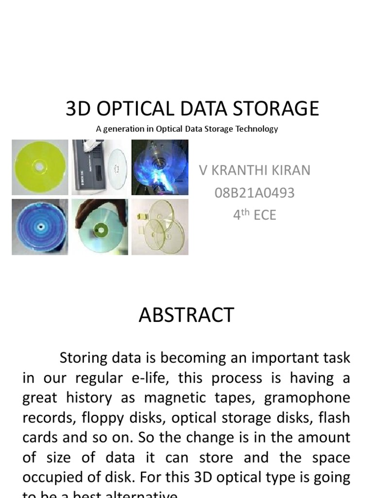 3D Optical Data Storage Guide | PDF | Computer Data Storage | Computer Data