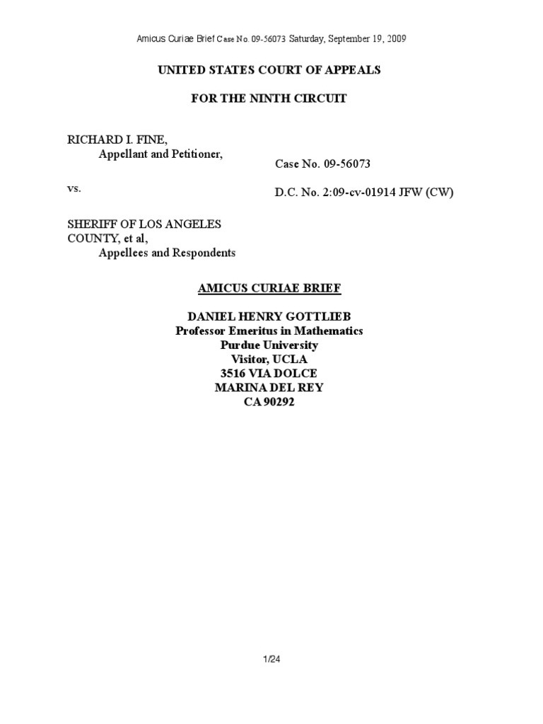 Amicus Curiae Brief For Richard Isaac Fine Pdf Brief Law