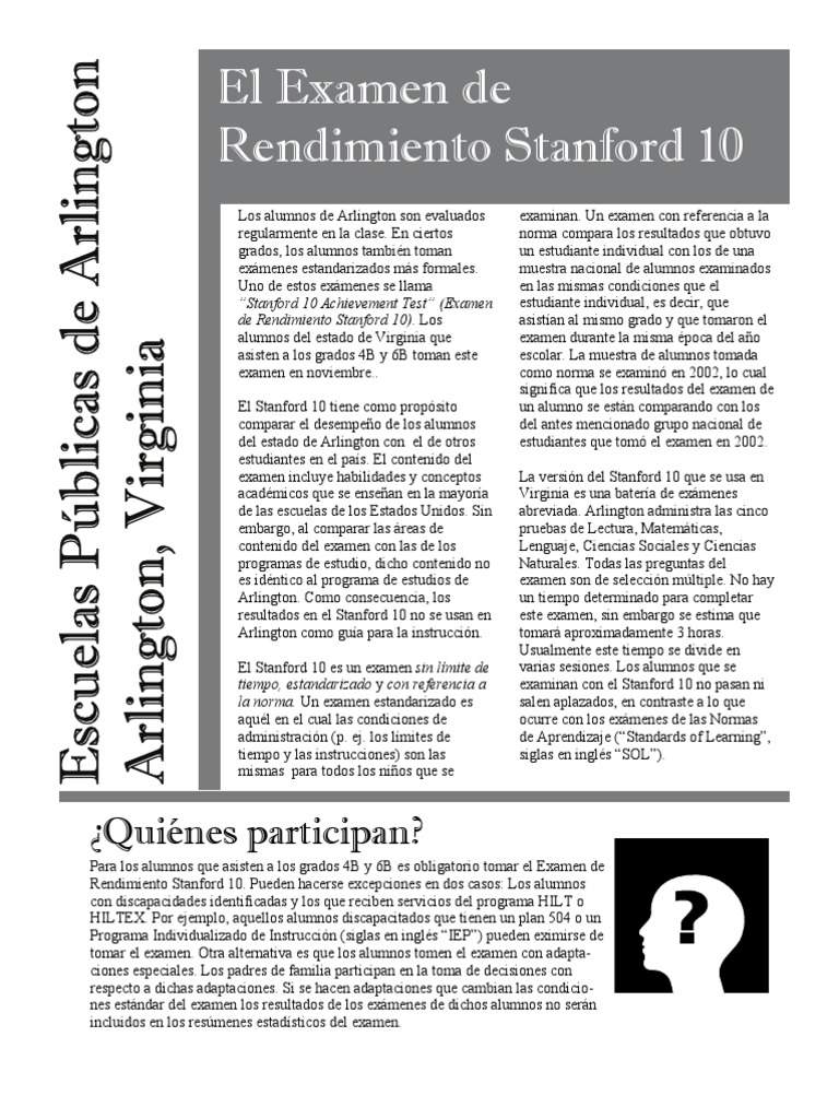 Test de Stanford | PDF | Prueba (evaluación) | Aritmética