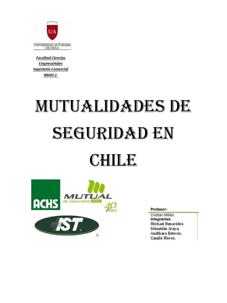 Mutualidades de Seguridad en Chile: Facultad Ciencias Empresariales ...