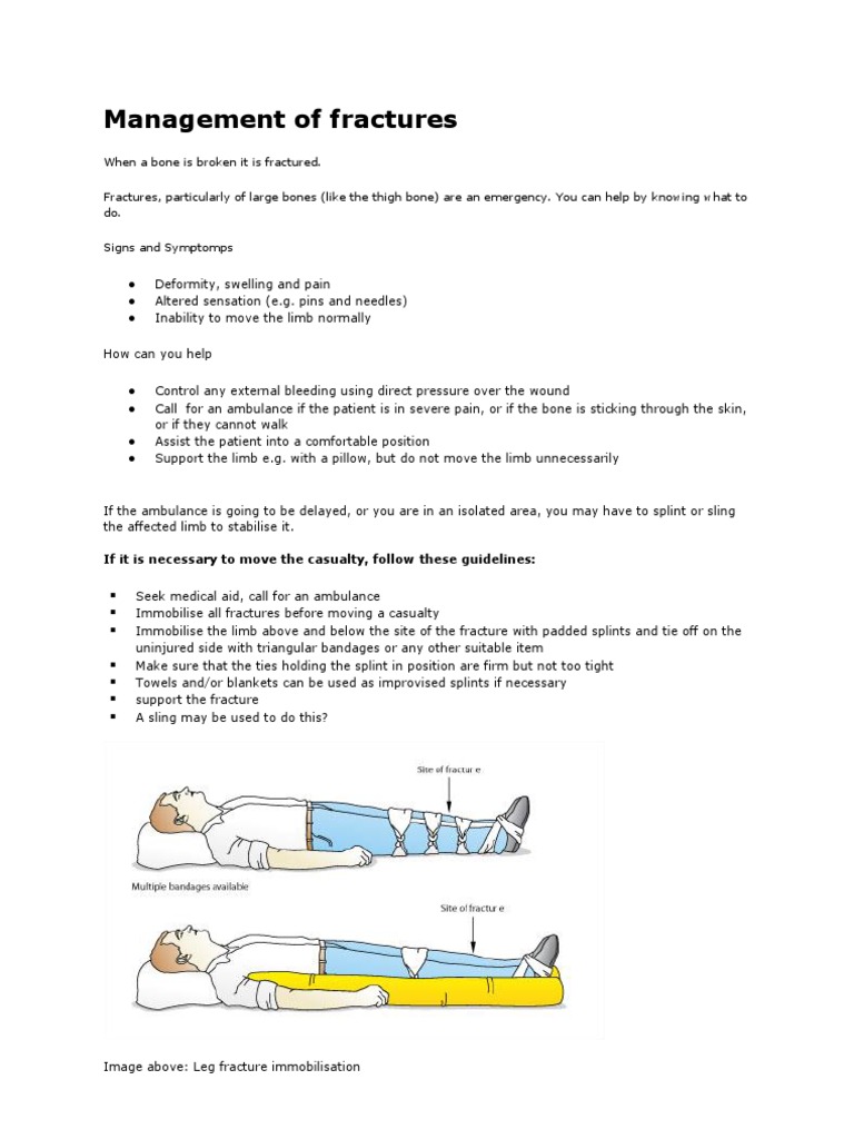 Fracture First Aid | Medical Specialties | Clinical Medicine