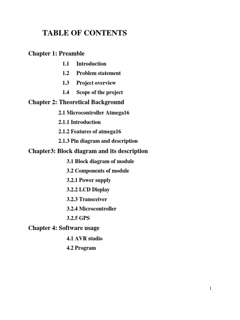 Chapter 1: Preamble | PDF | Power Supply | Microcontroller