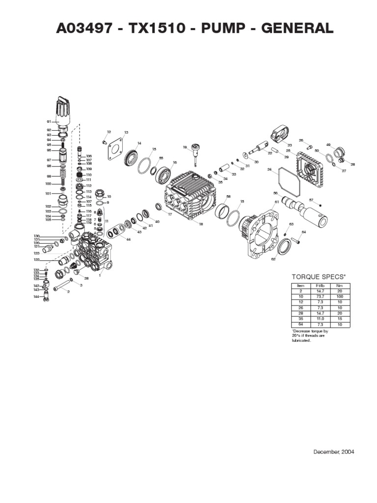 TX1510A Pump Parts and Repair Kits | PDF
