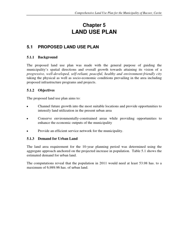 Chap5-Land Use Plan | PDF | Urban Sprawl | Urban Area