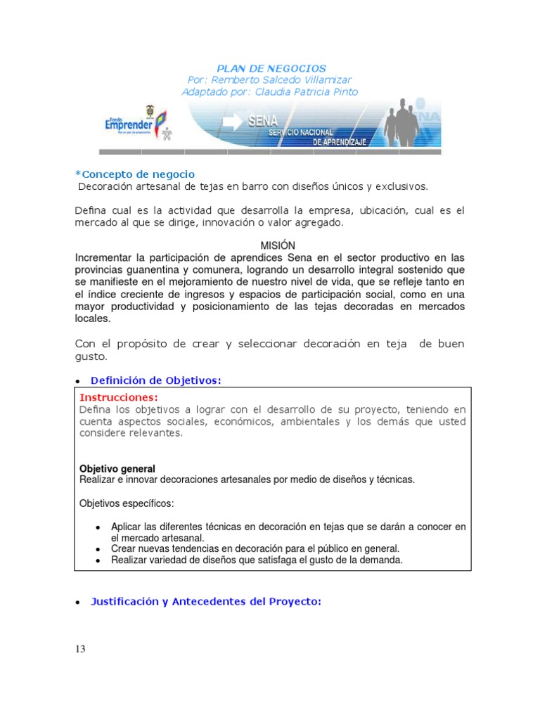 Plan de Negocios Formato Final1 | PDF | Producto (Negocio) | Mercado (economía)