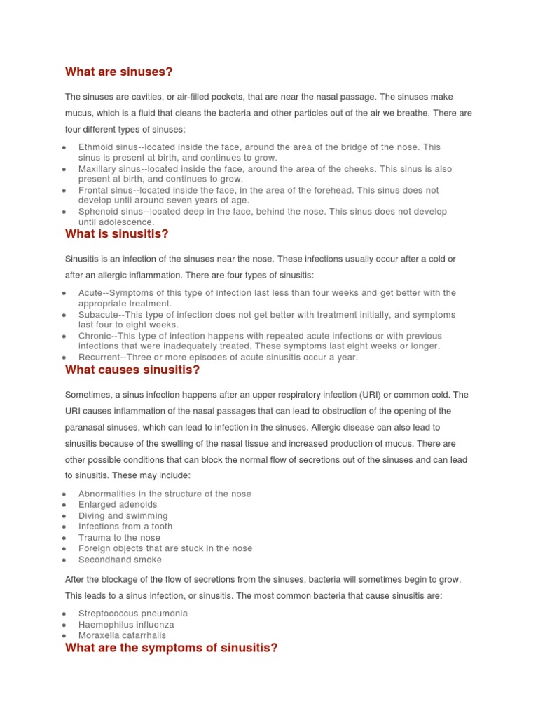 What Are Sinuses? | PDF