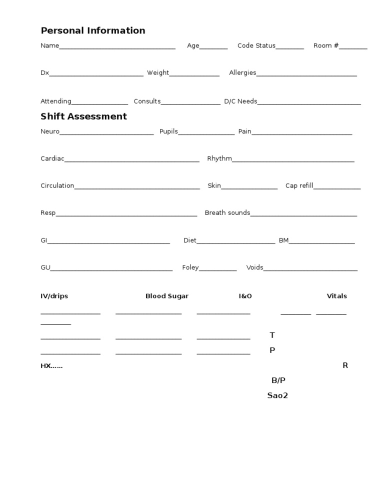 Patient Medical Assessment Form | PDF