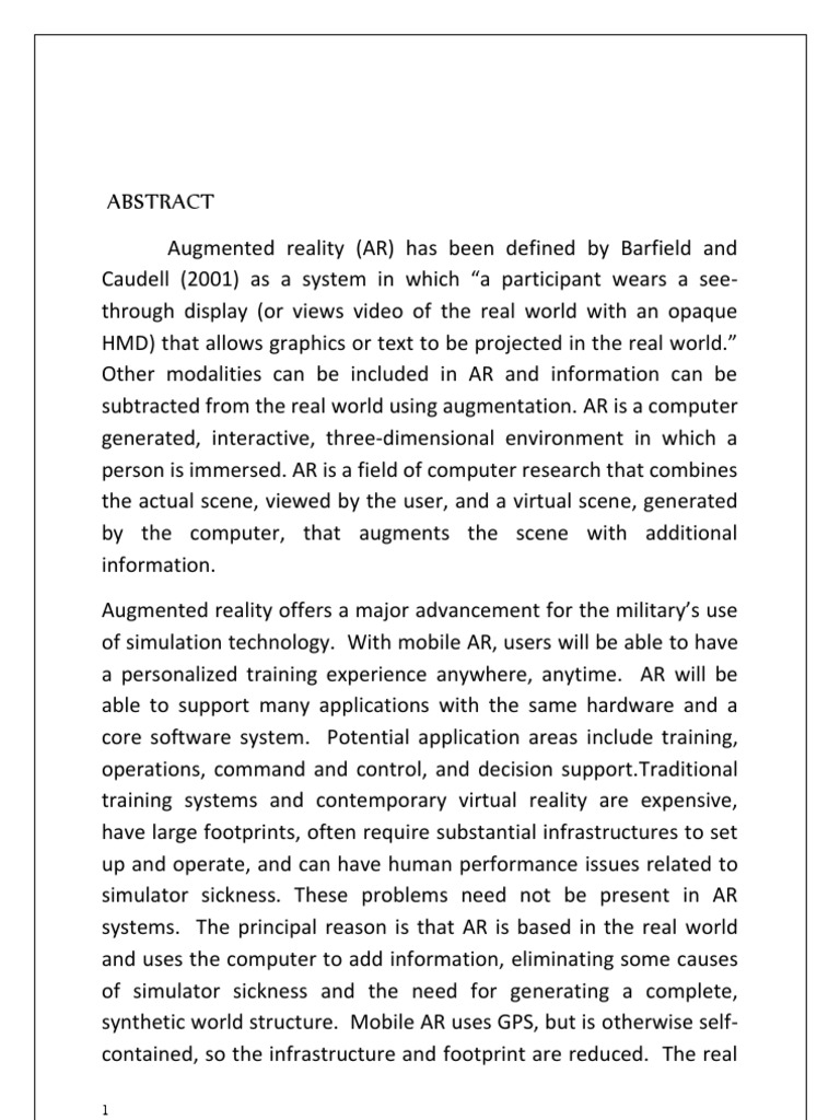 Documentation | PDF | Augmented Reality | Virtual Reality