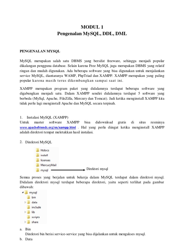Pengenalan Mysql, DDL, DML | PDF