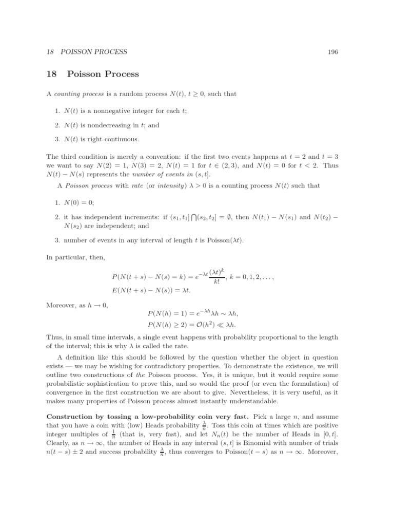 CH 18 | PDF | Poisson Distribution | Teaching Mathematics