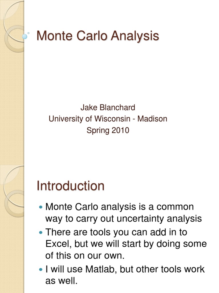 Monte Carlo Simulation | Download Free PDF | Monte Carlo Method ...