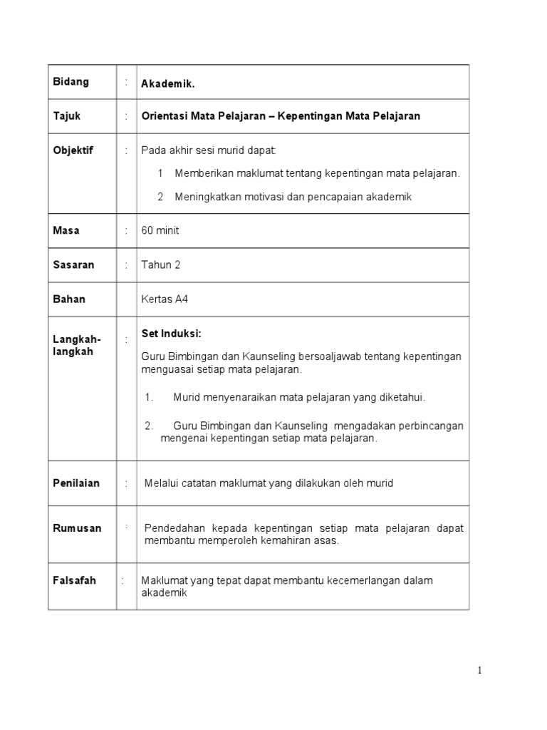 MODUL Bimbingan Dan Kaunseling THN 2 | PDF