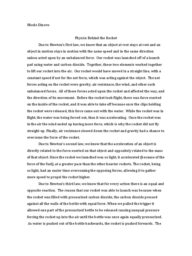 Understanding Rocket Physics Principles | PDF | Science & Mathematics