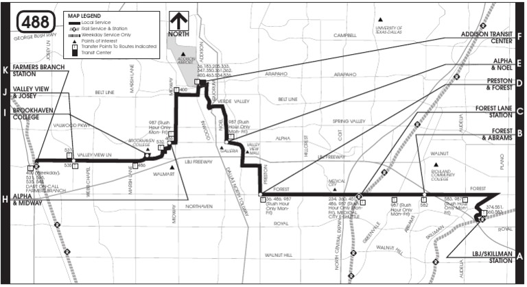 Dallas Transit Map Guide | PDF