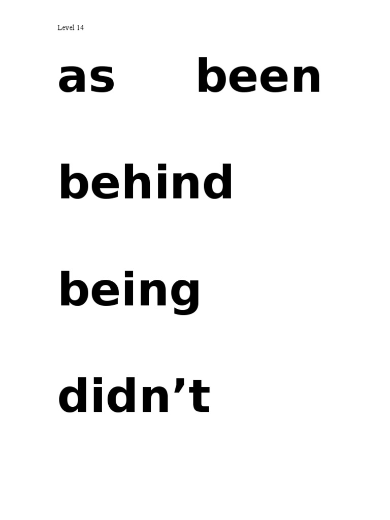 DRA Level 14 Sight Words | PDF