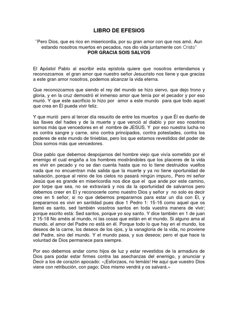 Libro de Efesios | PDF | Pecado | Amor