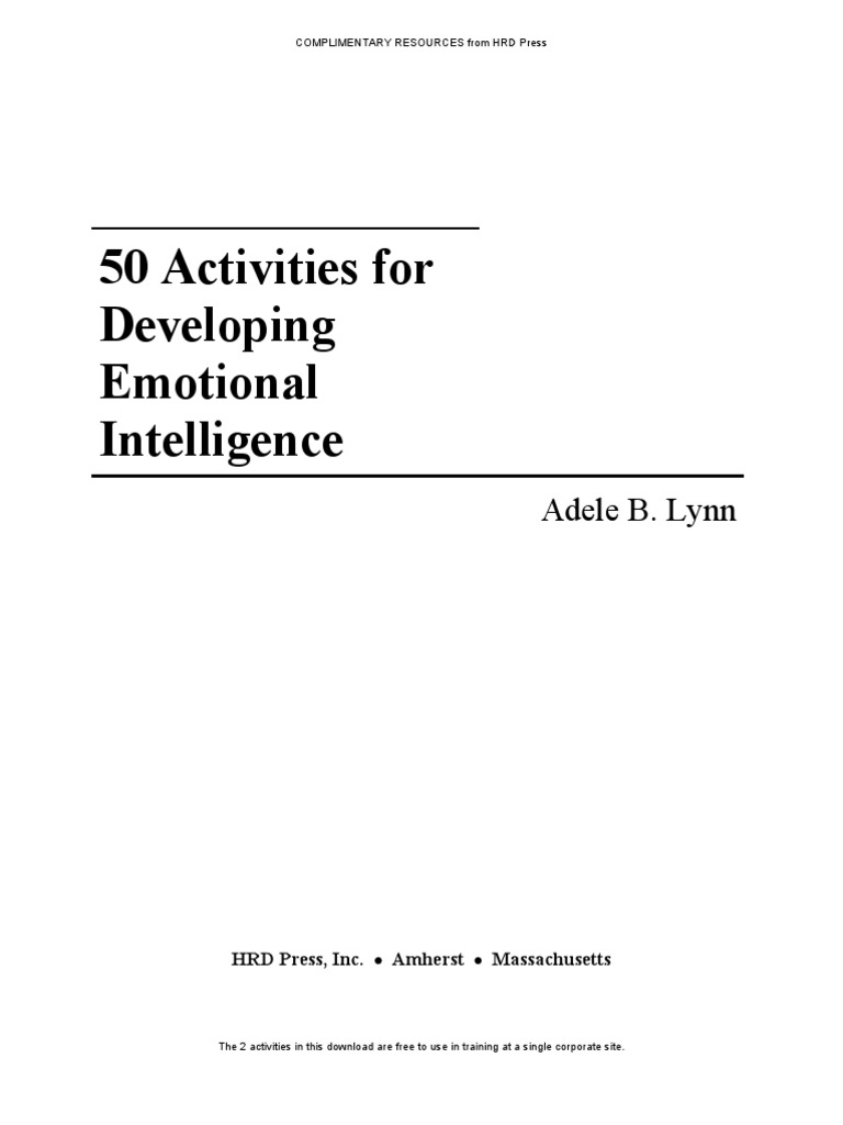 50 Activities For Developing Emotional Intelligence | PDF | Empathy ...
