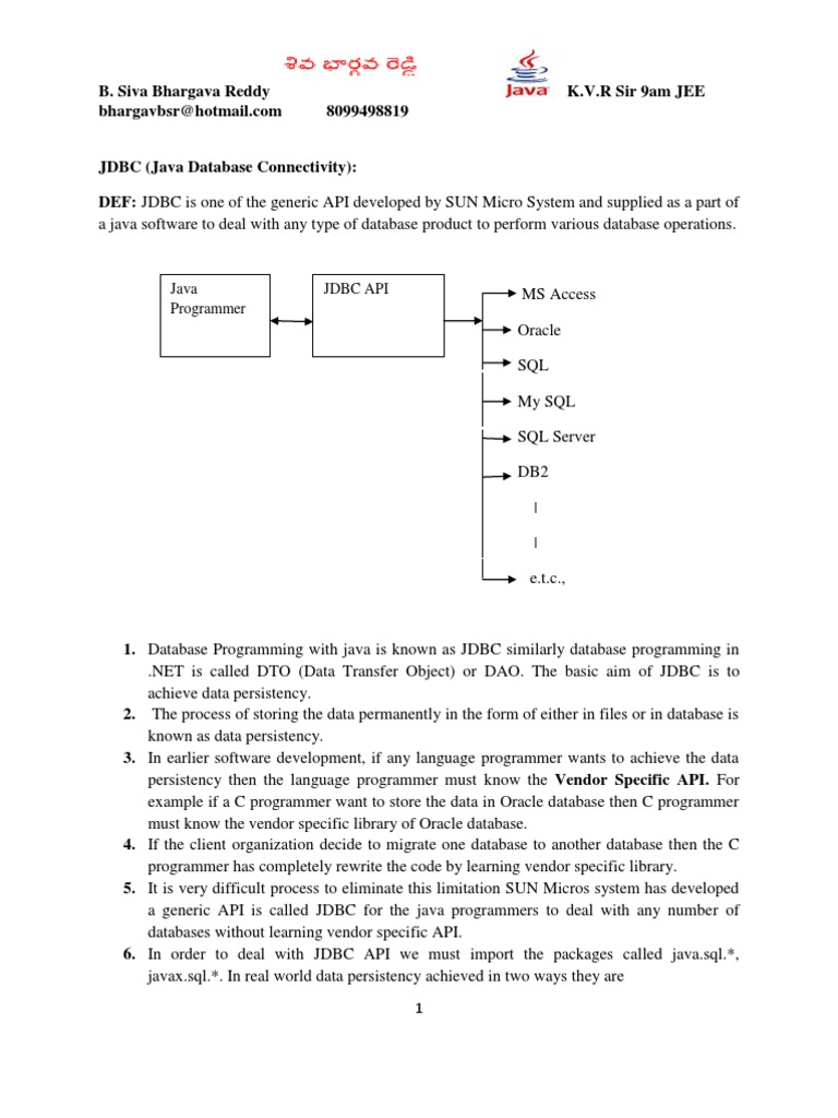 JDBC | PDF | Databases | Software Development
