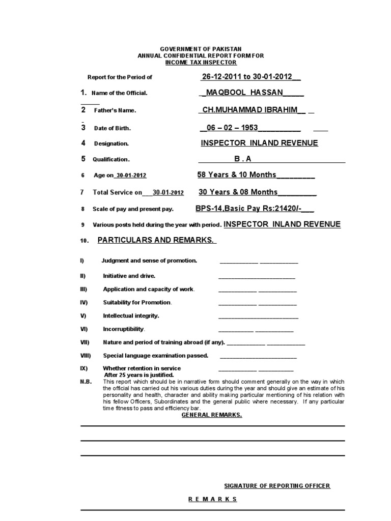 ACR form | Taxes | Public Law