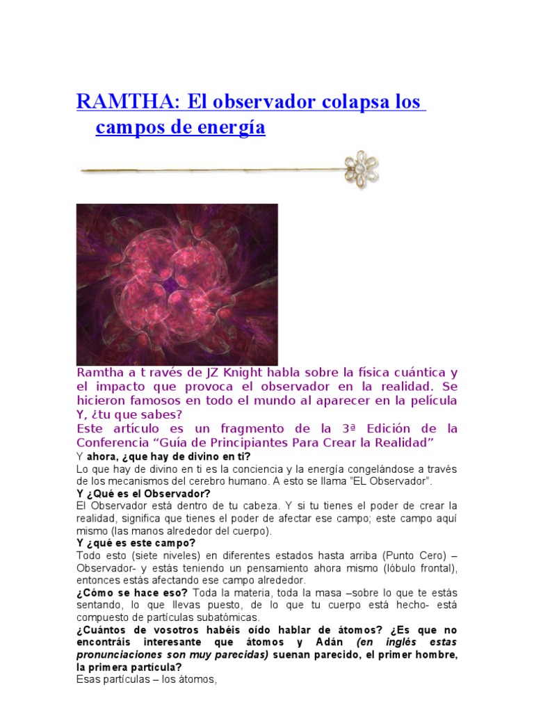 RAMTHA | PDF | Núcleo atómico | Electrón