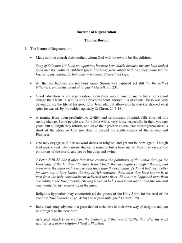Doctrine of Regeneration Revisited | PDF | Born Again | Theology