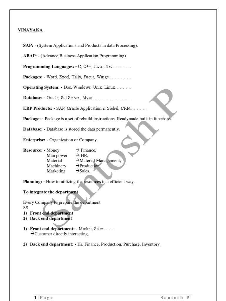 Core Abap Notes | PDF | Subroutine | Database Index Core Abap Notes | PDF | Subroutine | Database Index