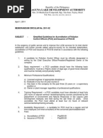 LLDA - MC 2020 11 Guidelines For Conduct of LLDA PCO Training | PDF